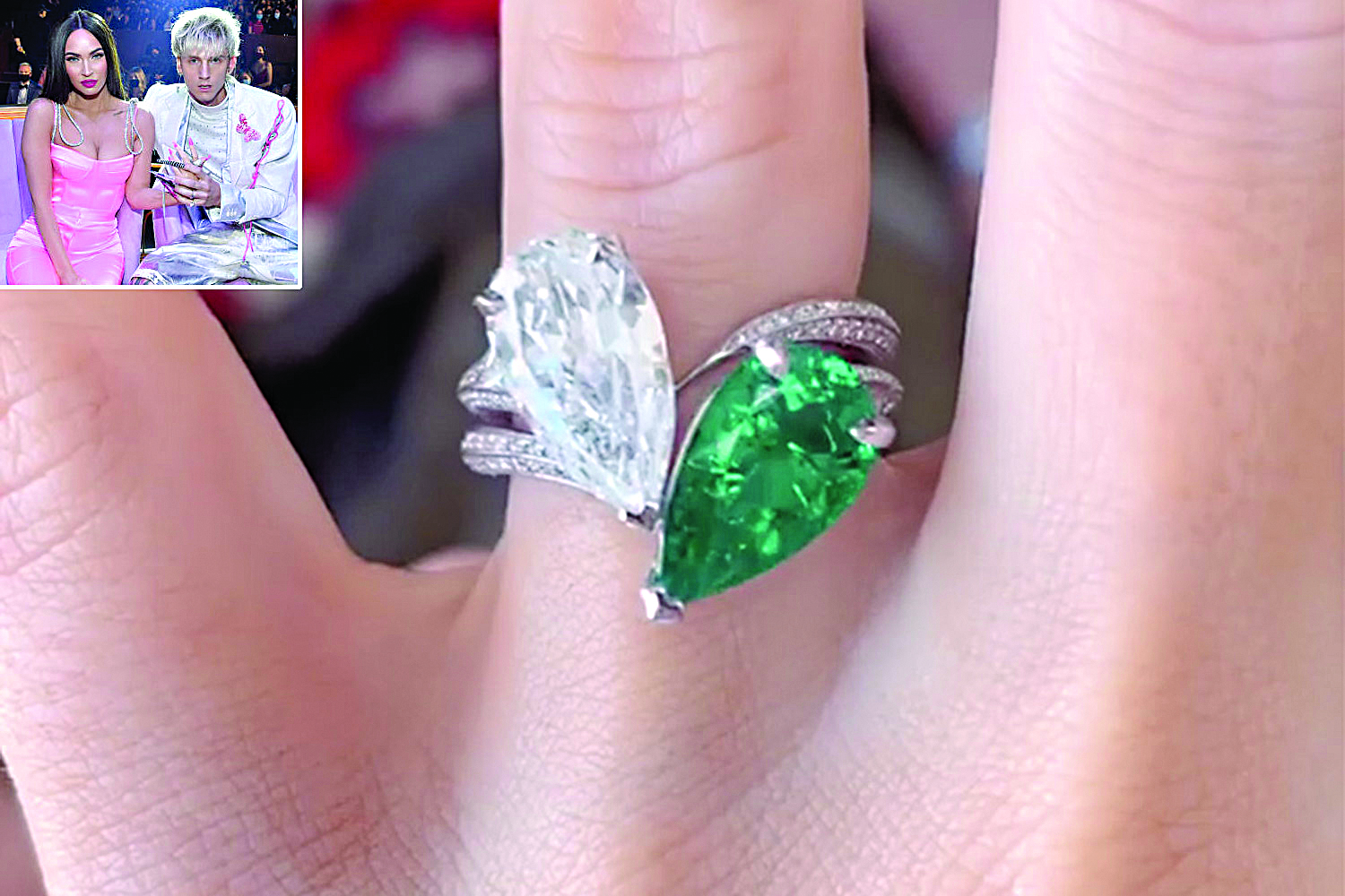 Ο Μασίν Γκαν Κέλι σχεδίασε το μονόπετρο της Μέγκαν Φοξ για «να πονάει ...